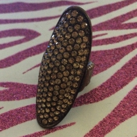 Jewelry | Large Rhinestone Knuckle Stretch Ring | Poshmark